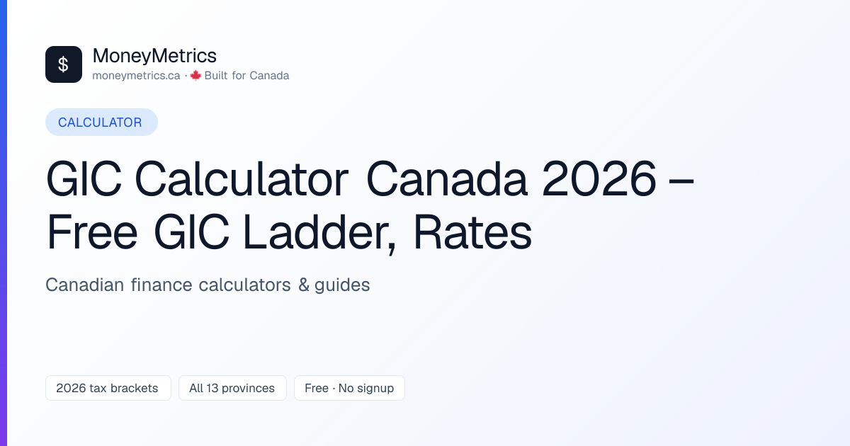 GIC Calculator Canada 2026 – Free GIC Ladder, Rates & TFSA Compare ...